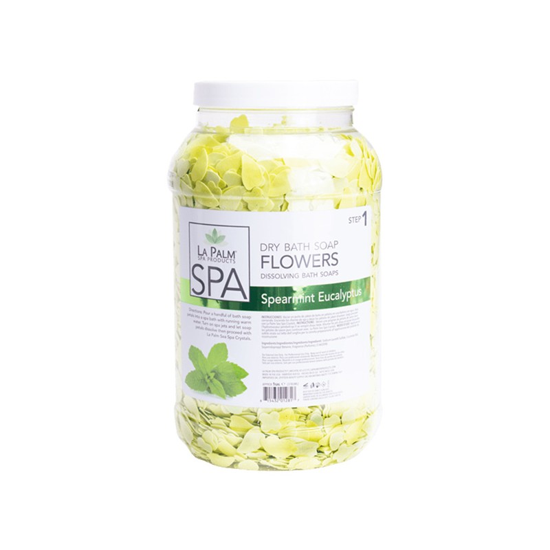 LA PALM DRY BATH SOAP FLOWER - SPEARMINT EUCALYPTUS - 1 GAL