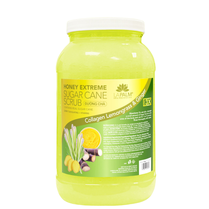 LA PALM ORGANIC EXTREME SUGAR SCRUB LEMONGRASS & GINGER 2 IN 1 - 1Gal