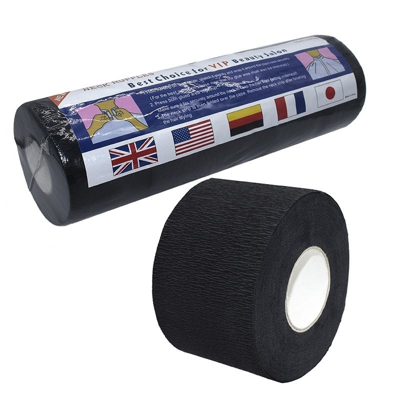 Beauty Way Disposable Neck Ruffles - 5X100 Strips Black